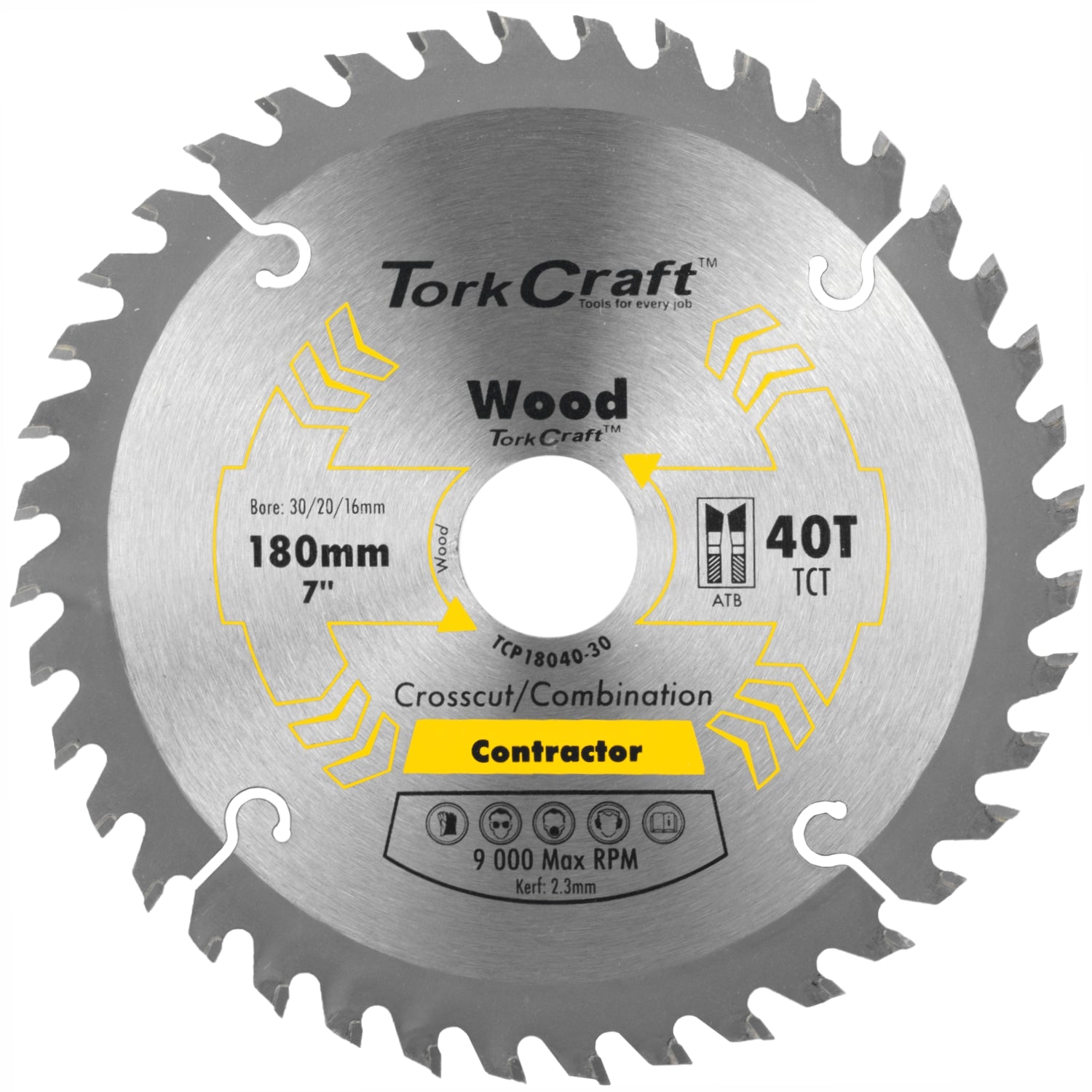 BLADE CONTRACTOR 180 X 40T 30/20/16 CIRCULAR SAW TCT – CBS Paint & Panel