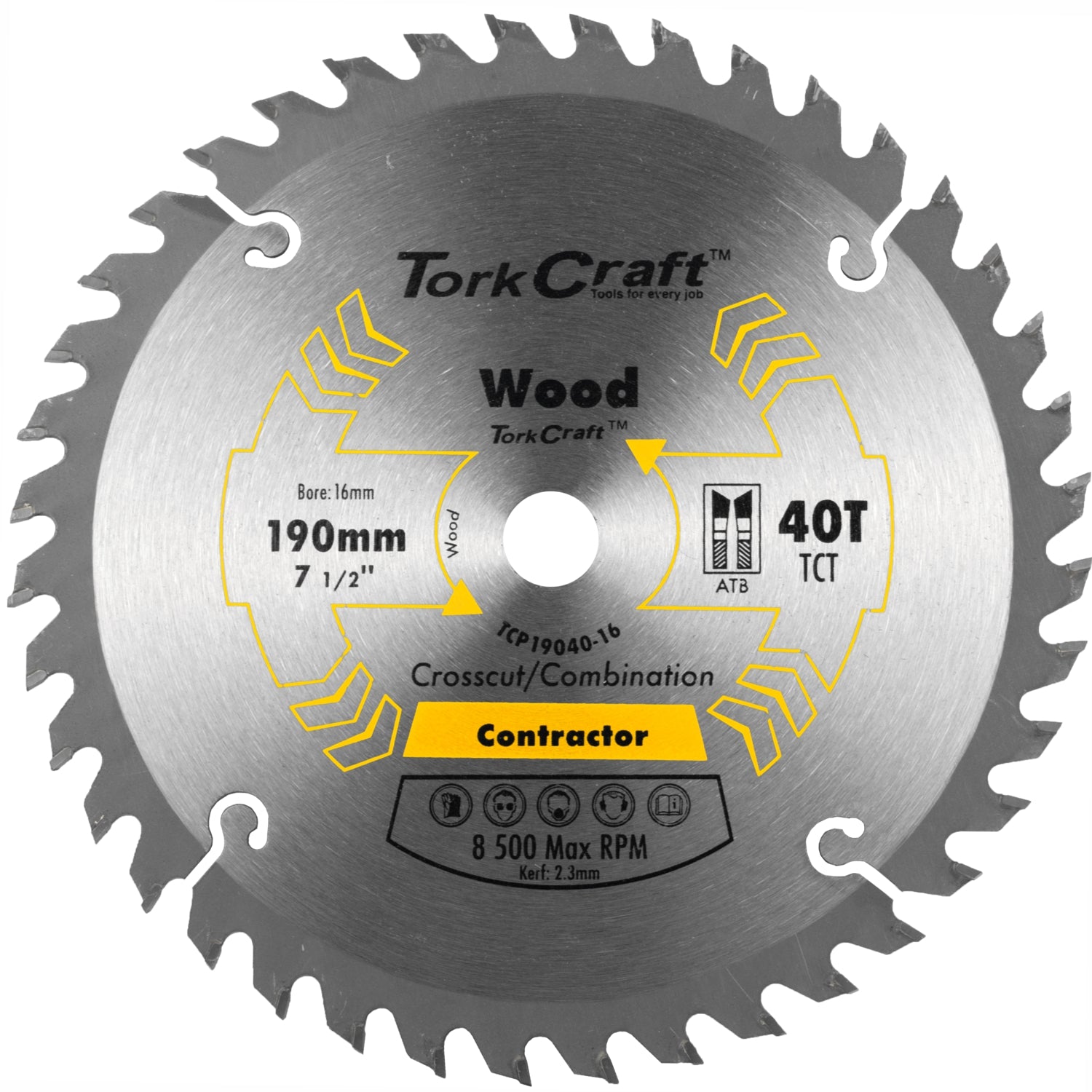 BLADE CONTRACTOR 190 X 40T 16MM CIRCULAR SAW TCT – CBS Paint & Panel