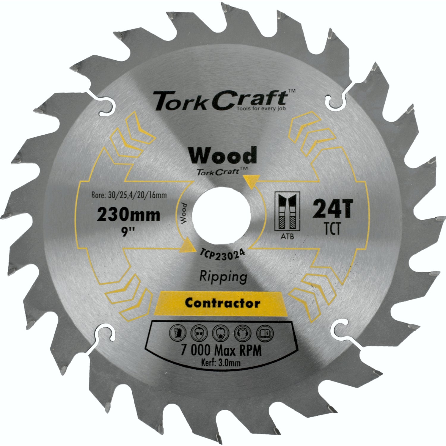 BLADE CONTRACTOR 230X24T 30/1/2 CIRCULAR SAW TCT – CBS Paint & Panel