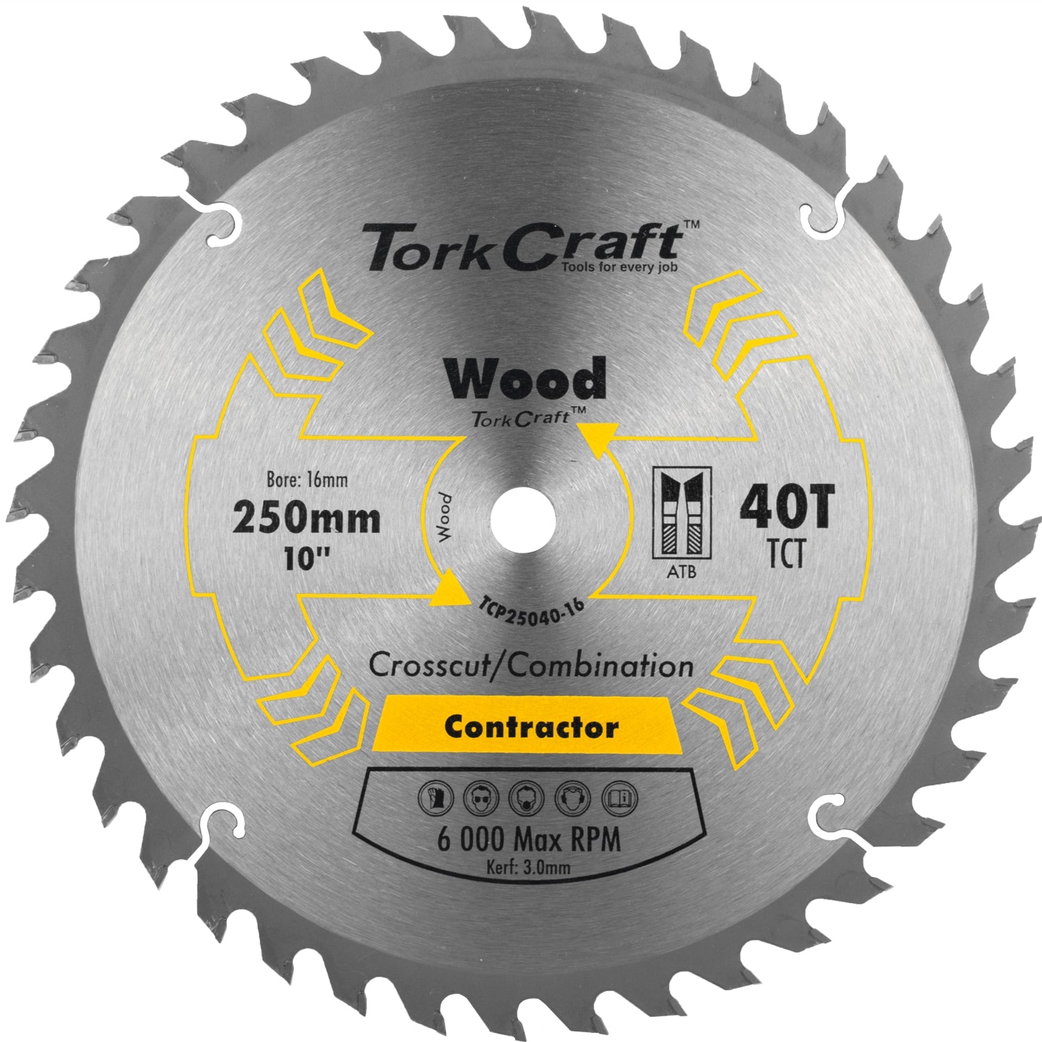 BLADE CONTRACTOR 250 X 40T 16MM CIRCULAR SAW TCT – CBS Paint & Panel