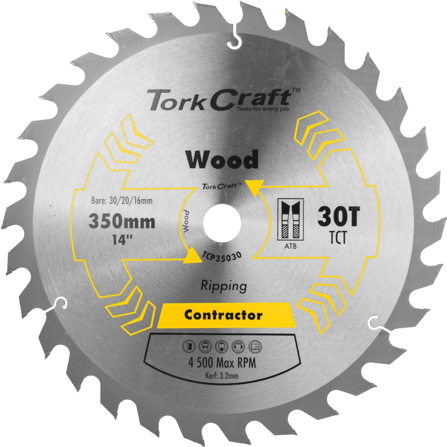 BLADE CONTRACTOR 350 X 30T 30/1 CIRCULAR SAW TCT – CBS Paint & Panel