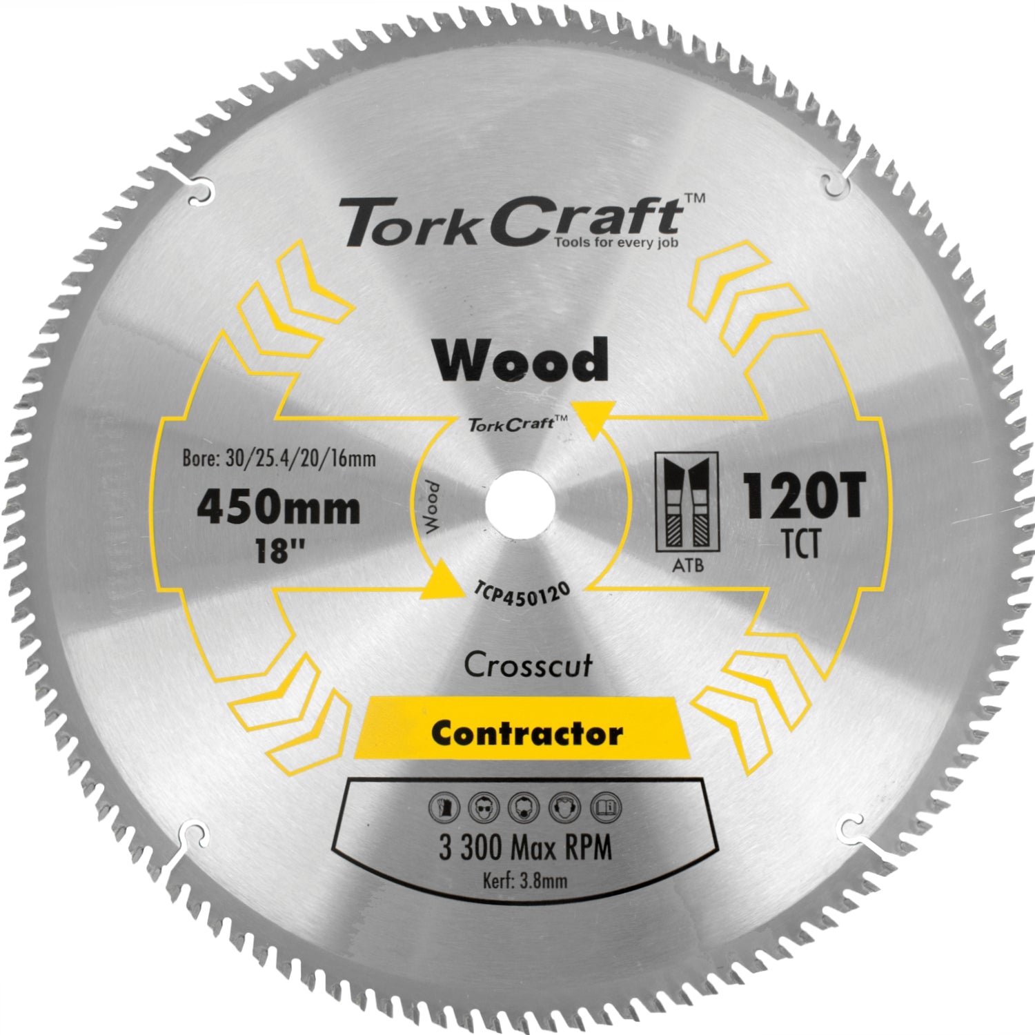 BLADE CONTRACTOR 450 X 120T 30/1 CIRCULAR SAW TCT – CBS Paint & Panel