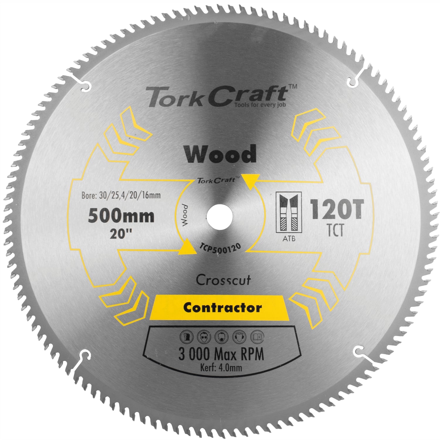 BLADE CONTRACTOR 500 X 120T 30/1 CIRCULAR SAW TCT – CBS Paint & Panel